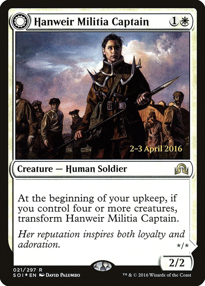 Hanweir Militia Captain // Westvale Cult Leader – Moon MTG